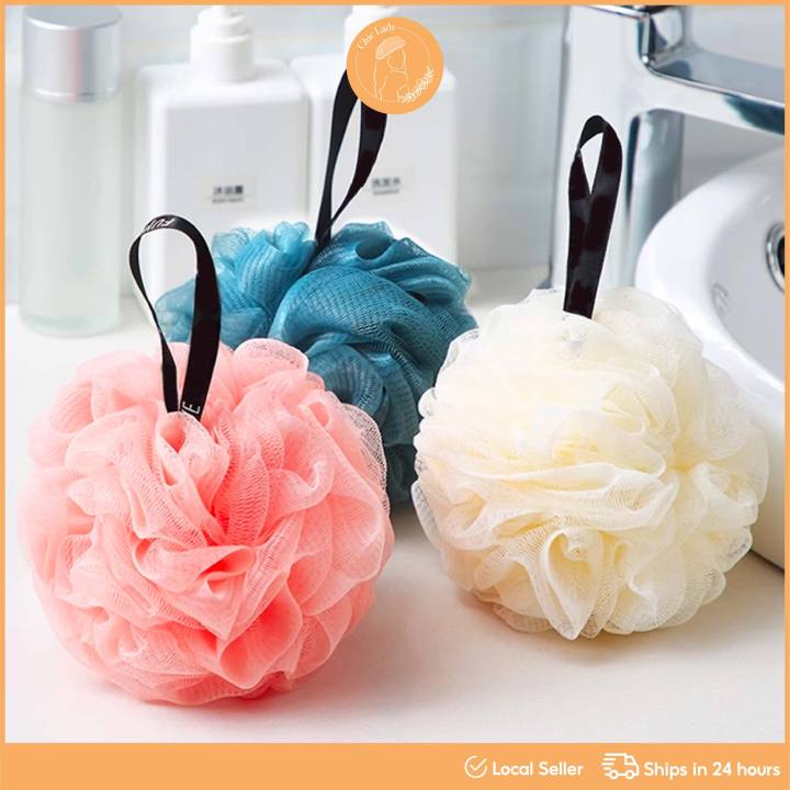 [ChicLady] Soft Mesh Shower Bath Balls Sponge Brush Scrubber Puff Body ...