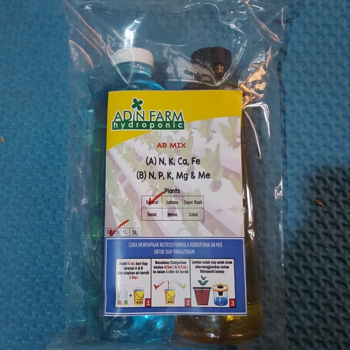 AB Mix Cair 1000ML Nutrisi Semua Jenis Tanaman Hidroponik | Lazada ...