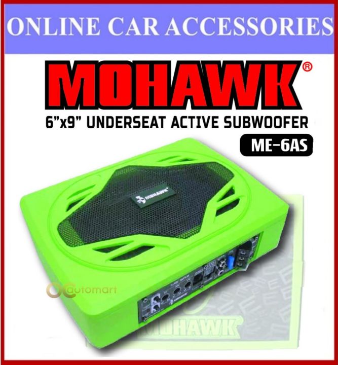 ME-6AS Mohawk 6X9 Active Underseat Powerful Subwoofer Performance Green ...