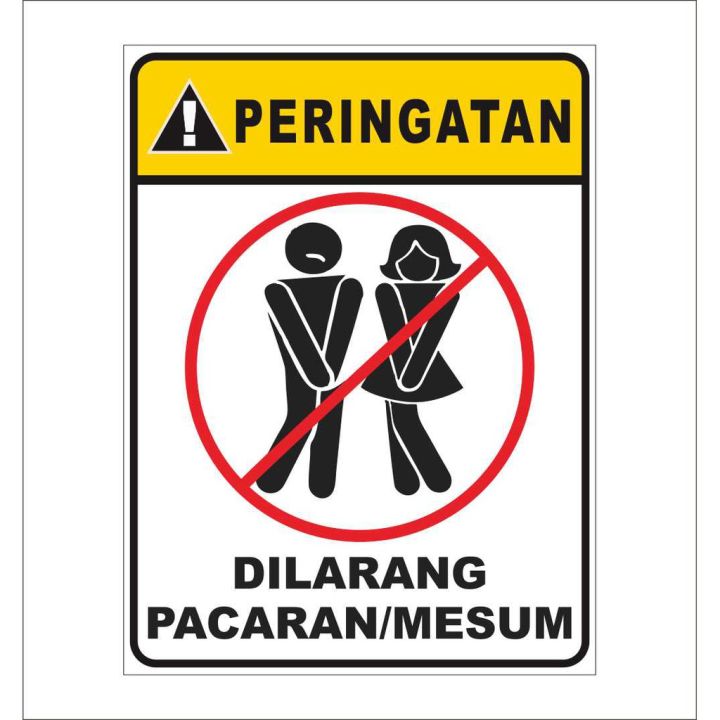Stiker dilarang pacaran, dilarang mesum | Lazada Indonesia