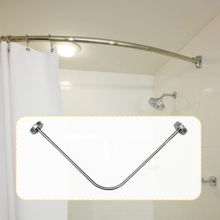 easy99 Expandable Curved Shower Rod Stretchable Shower Curtain Rod ...