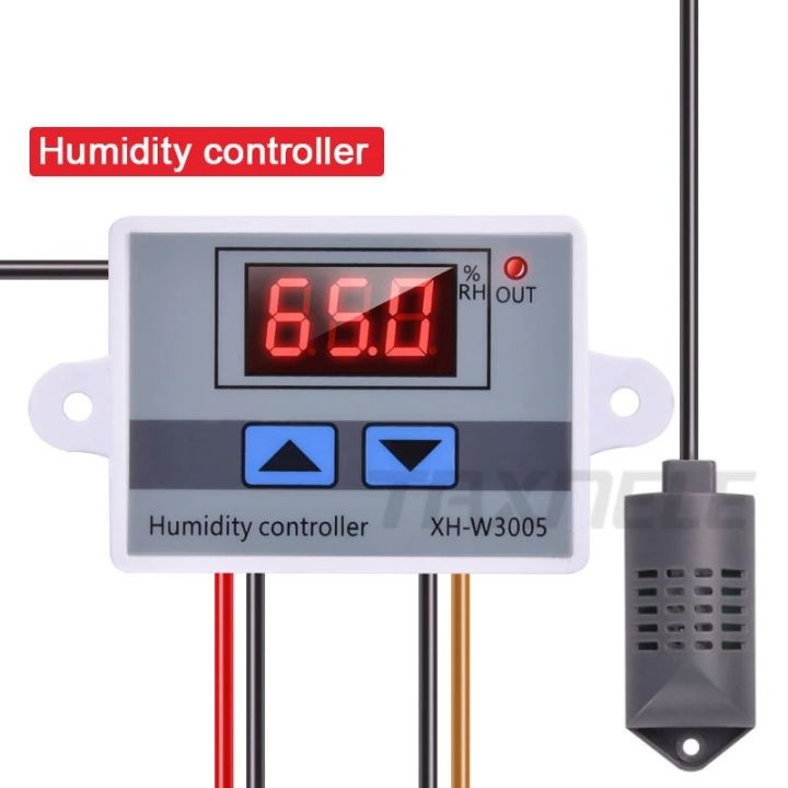 Digital Humidity Controller XH-W3005 12V 24V 220V Humidistat Hygrometer ...