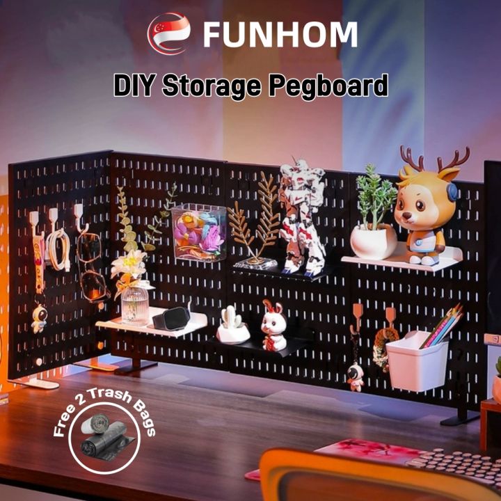 [SG Stock]DIY Pegboard Set Accessories Desk Organizer Pegboard Holder ...
