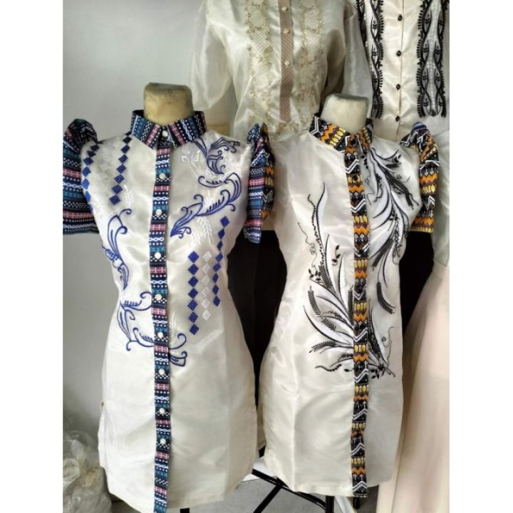NEW MODERN FILIPINIANA EMBROIDERED DRESS (ETHNIC | BATIK | DETAILS ...