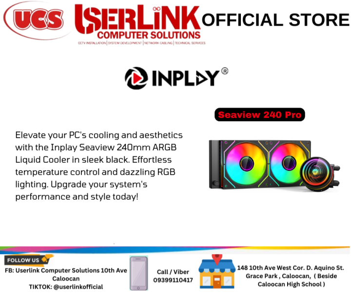 INPLAY SEAVIEW 240 PRO & 360 PRO AIO LIQUID COOLED CPU COOLER | Lazada PH