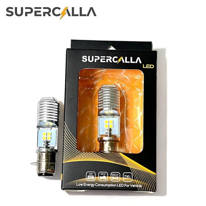 Supercalla Lampu depan motor LED H6 M2B AC DC 8 Mata Motor Matic Bebek ...