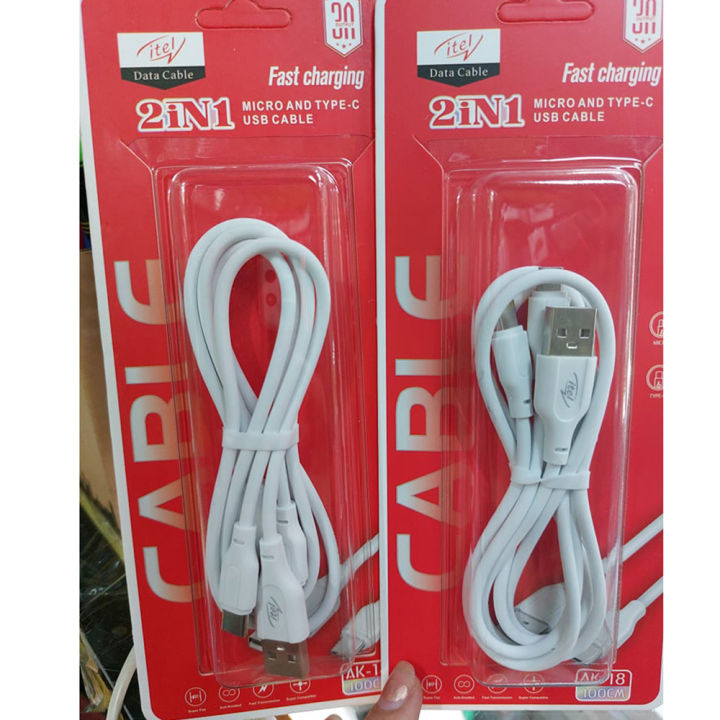Itel 2in1 Micro and Type-C Usb Charging Cable | Lazada PH