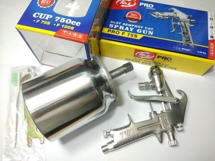 M Graha _ F75 S Alat Semprot Cat Spray Gun Tabung Bawah H&L Fantasy F-75 S Murah | Lazada Indonesia