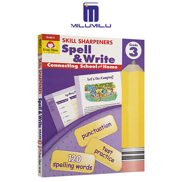 Evan-Moor Skill Sharpeners Spell and Write Workbook, Grade 3, Spelling ...