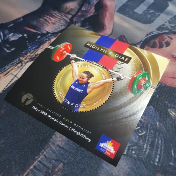 1pc 100-peso PHLPost Postage Stamp - Hidilyn Diaz First Filipino Gold ...