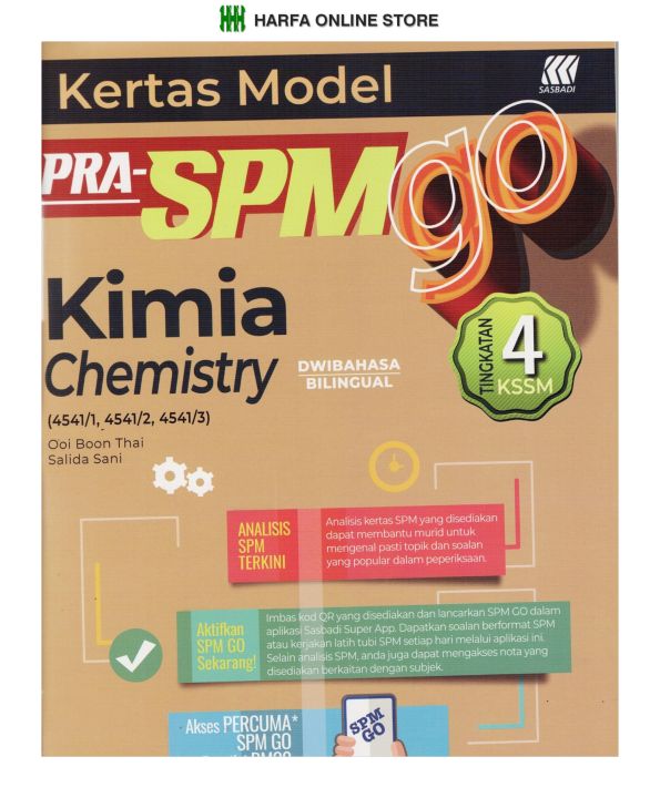 BUKU LATIHAN : KERTAS MODEL PRA- SPM GO KIMIA & CHEMISTRY ( DWIBAHASA, BILINUAL) TINGKATAN 4 ...