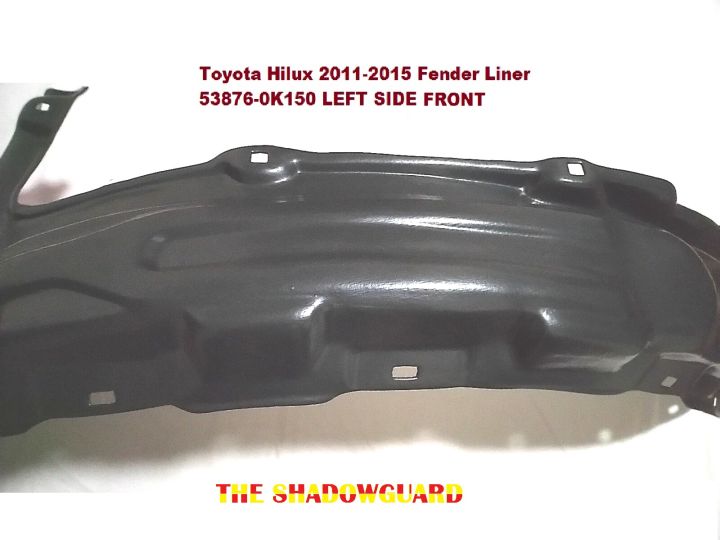 Toyota Hilux Fender Liner 2011-2015 53876-0K150 LEFT SIDE FRONT Driver ...