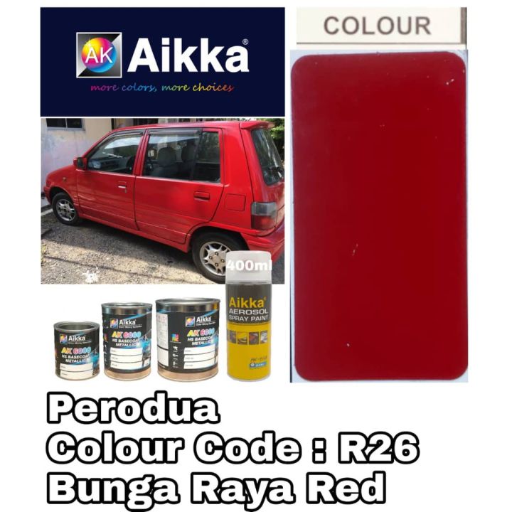 Perodua Kancil R26 BUNGA RAYA RED 2K Cat AIKKA Car Paint /Touch Up ...