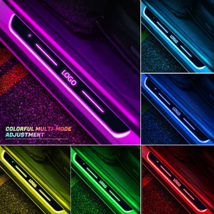 [Customized] Car Door Illuminated Sill Light Logo Projector Lamp USB ...
