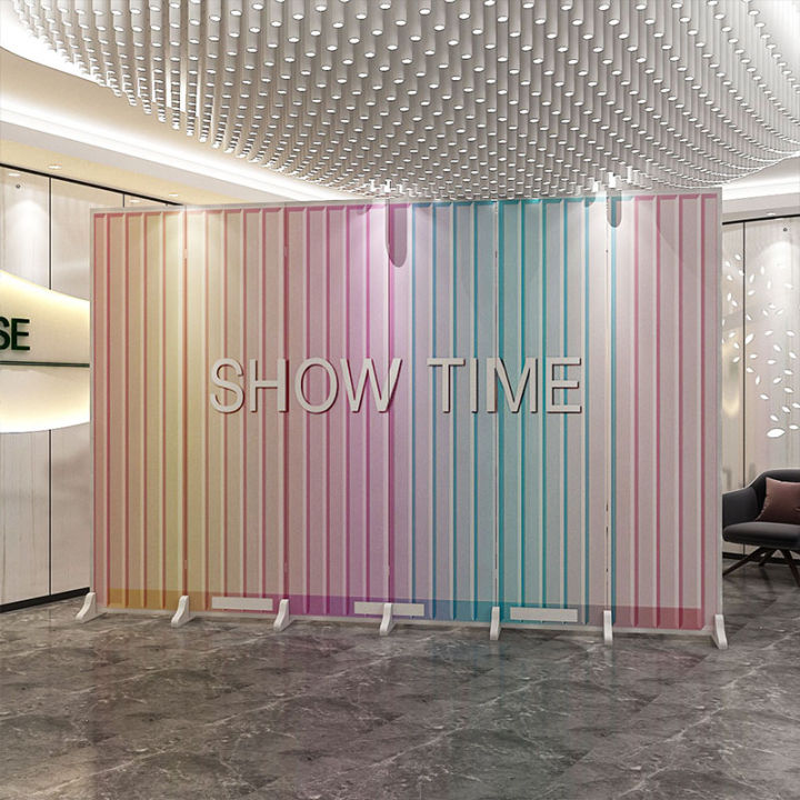 Simple modern screen partition living room folding movable partition ...