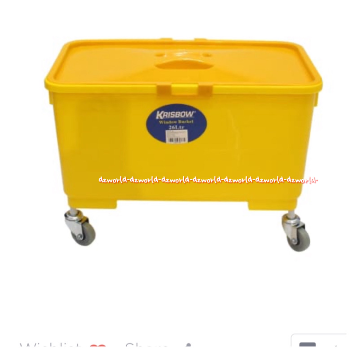 Krisbow Ember 24Liter Peralatan Kebersihan Ember Kuning Pakai Roda ...