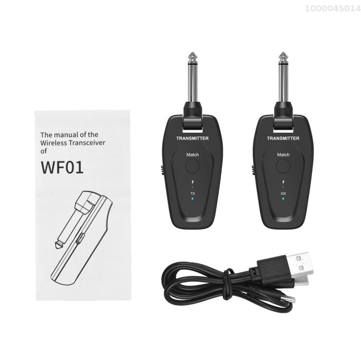 UHF Wireless Transmitter & Receiver Wireless System Rechargeable Audio ...