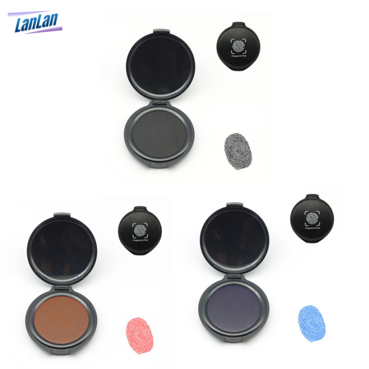 Portable Fingerprint Stamp Ink Pad Thumbprint Ink Pad Notary Supplies ...