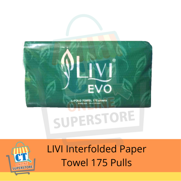 LIVI Interfolded Tissue Paper Towel 1 Ply 175Pulls | Lazada PH