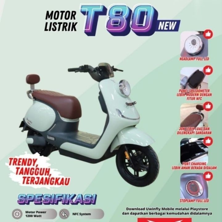 NEW SERIES Sepeda Listrik T70 & Motor Listrik Uwinfly T80 GARANSI RESMI ...