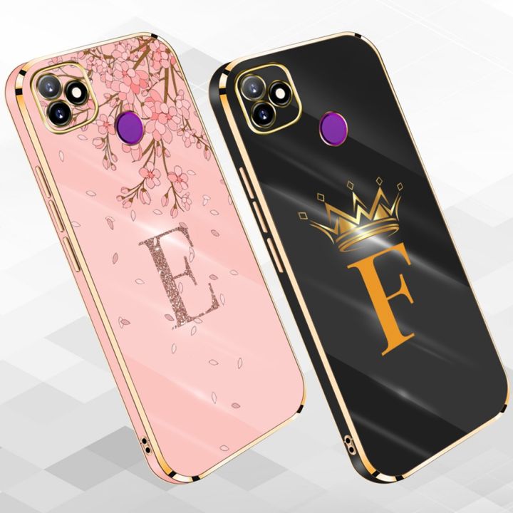 ITEL Vision 1 Case 6D Plating Soft Crown Flower Letter Back Cover for ...