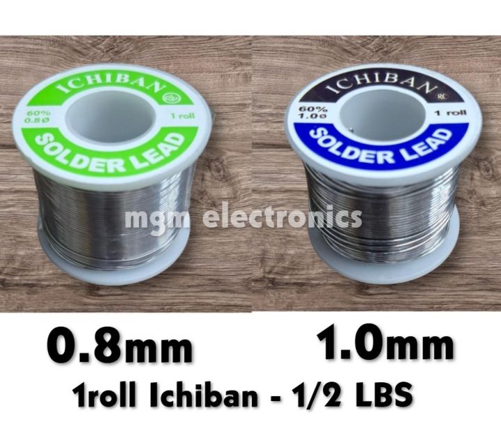 1ROLL ICHIBAN SOLDER LEAD 60/40 Rosin Cored Solder 0.8mm/1.0mm ...