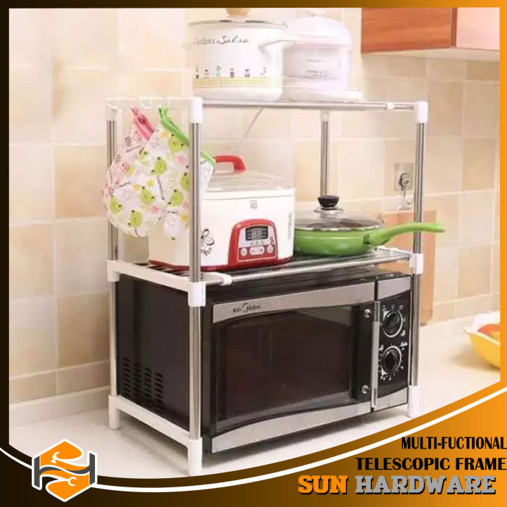 SUN HARDWARE Multi Functional Telescopic Framework Organizer Rack ...