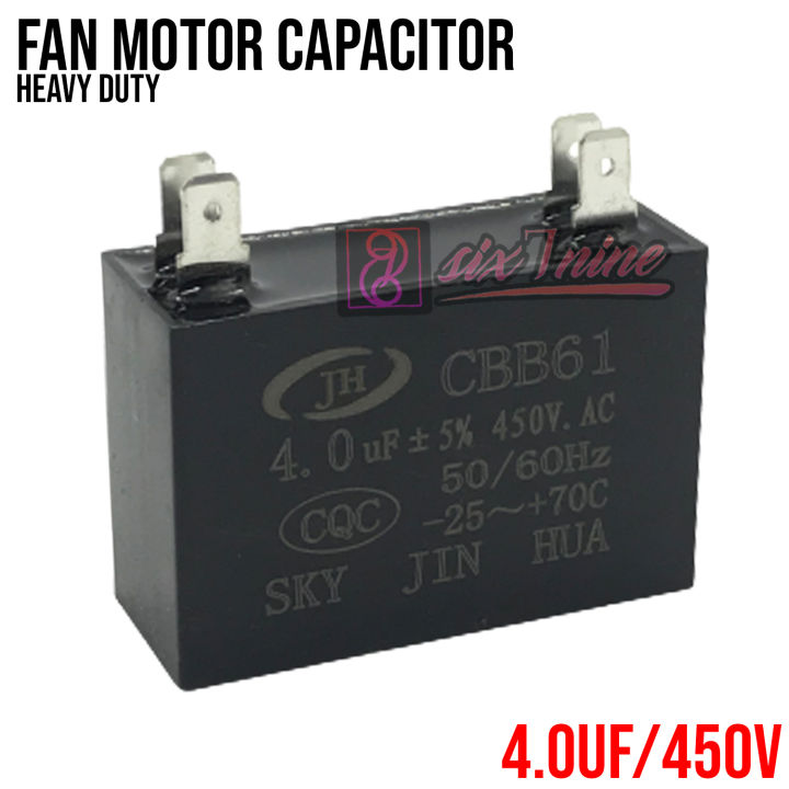 Fan Motor Run Capacitor 4.0uF 450V 50/60Hz Heavy Duty | Lazada PH