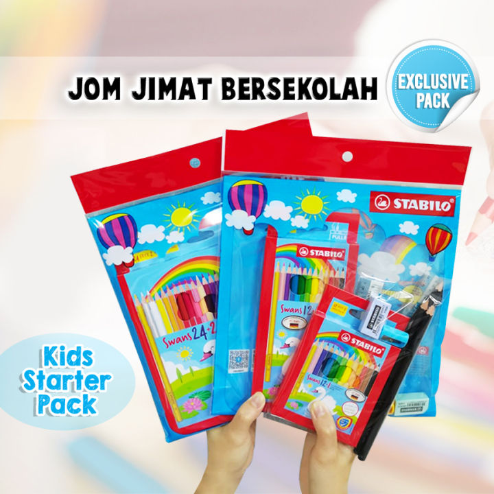 Stabilo Super Value Pack Back to School Door Gift Stationery Set Kids ...