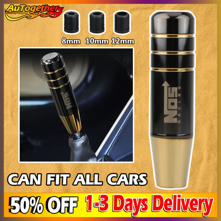 Universal Car Gear Shift Lever Knob Head Aluminum Gear Shift Head 13cm ...