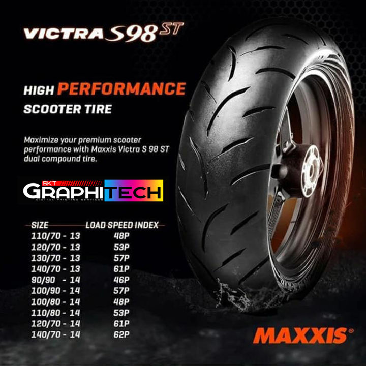 MAXXIS VICTRA S98 ST 110/70 X 13 /130/70 X 13 FOR YAMAHA NMAX 155 W ...