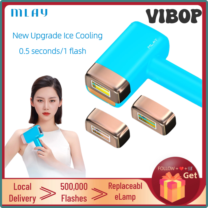 VIBOP MLAY T14 Laser Hair Removal Device Ice Cooling IPL Laser Epilator ...