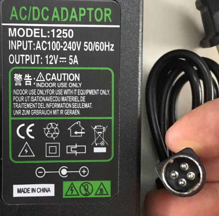 Adapter 12V/5A (4 Pin) Input : 100-240V ~ 50/60Hz - Output : 12V / 5A ...