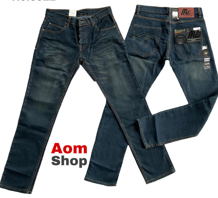 ยีนส์ผู้ชายกระบอกเล็กผ้ายืดทรงสวยสวมใส่สบาย(No.6022) | Lazada.co.th