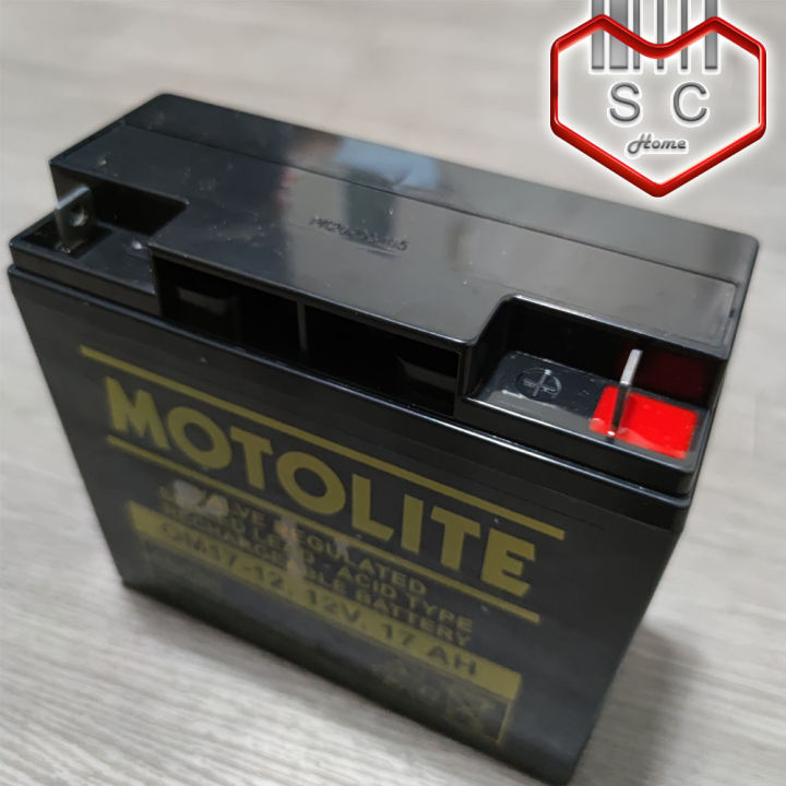 Motolite Om17-12 Rechargeable 12V 17Ah Valve Regulated Lead Acid (Vrla ...
