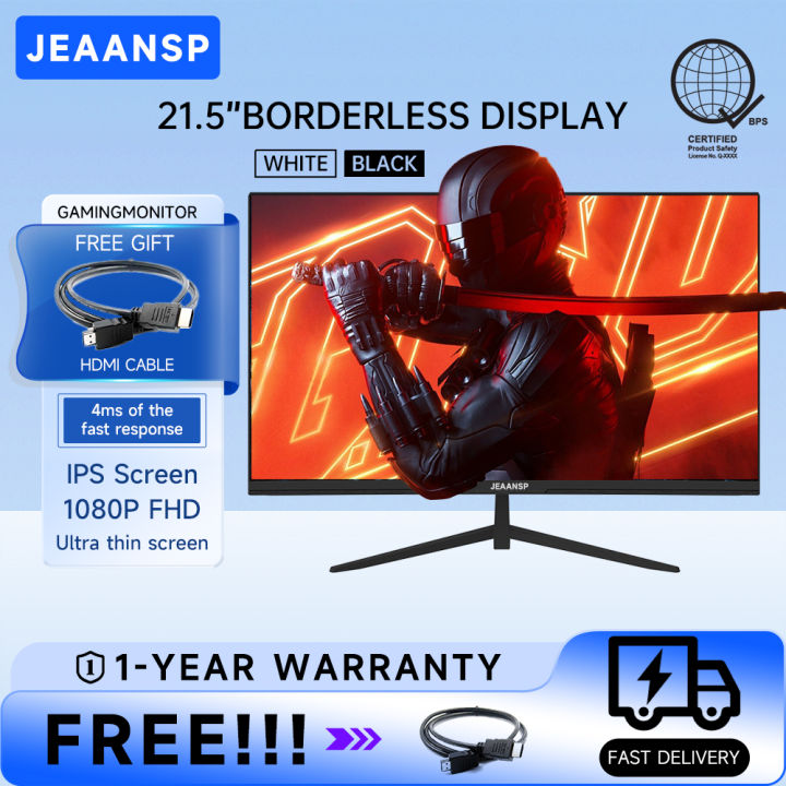 JEAANSP Full HD LED Gaming IPS Monitor Borderless 21.5 inch 75Hz ...