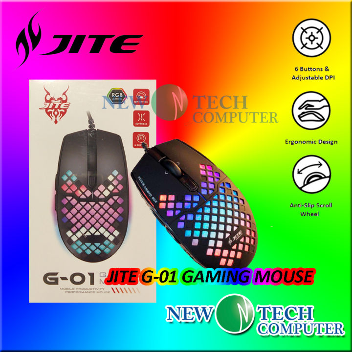 JITE G-01 / G-02 / G-03 USB GAMING MOUSE Performance Optical Focus Plus ...
