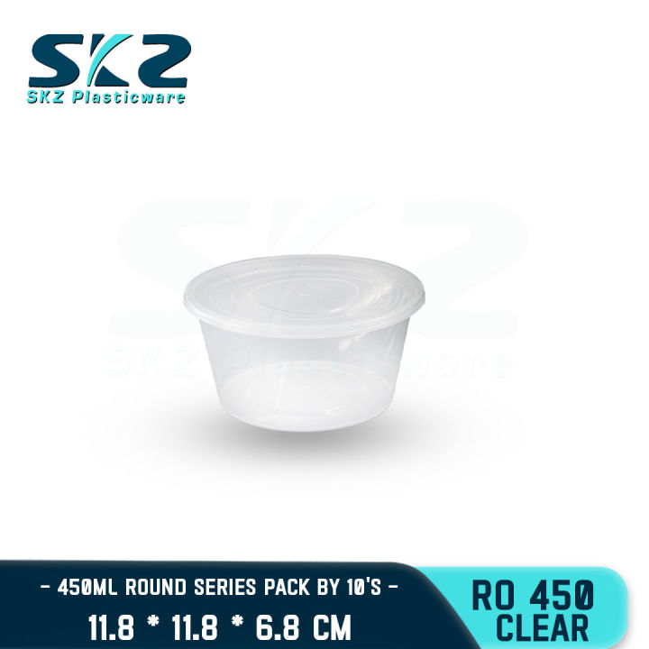 SKZ CLEAR CONTAINER ROUND SERIES R0450 450ml ENVIRONMENTAL FRIENDLY ...