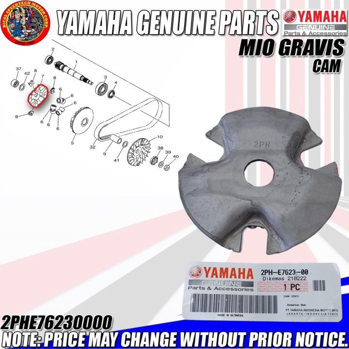 MIO GRAVIS/ FAZZIO 125 CAM, BACK PLATE (YGP) (GENUINE: 2PH-E7623-00 ...