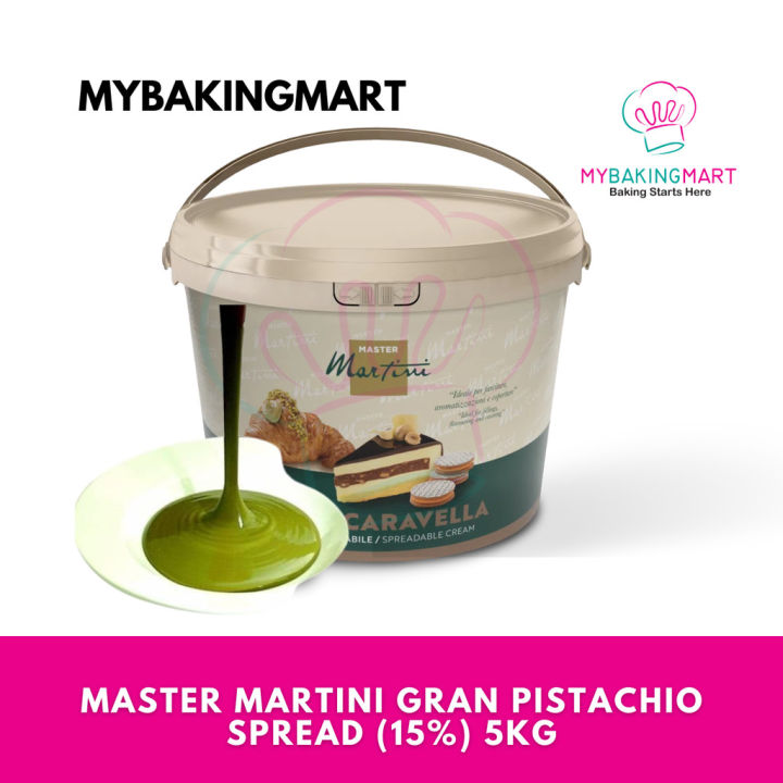 Master Martini Gran Pistachio 15% Spreadable Cream Cake Topping 5KG ...