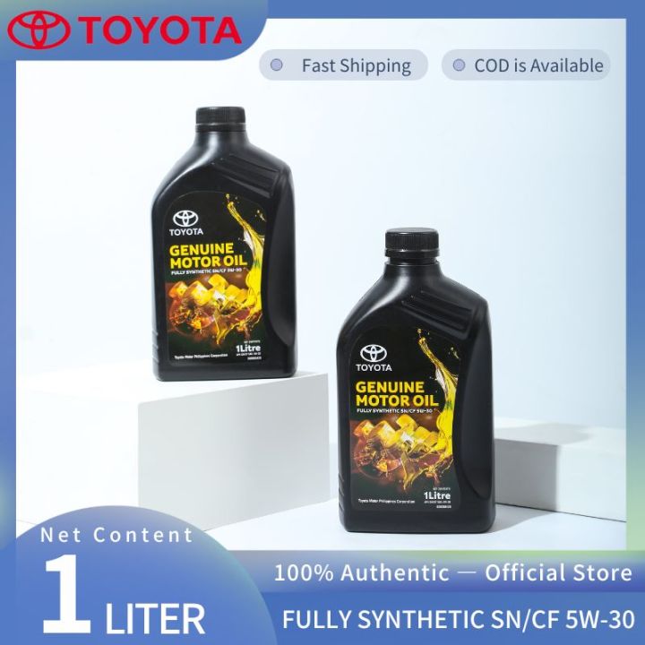 Toyota Fully Synthetic Engine Oil 1L SN/CF 5W-30 for Gasoline and ...