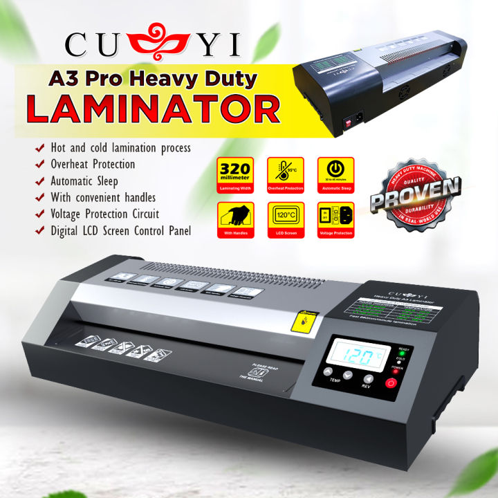 Risefully CUYI A4 / A3 Size Laminator HOT / COLD / REVERSE Function ...