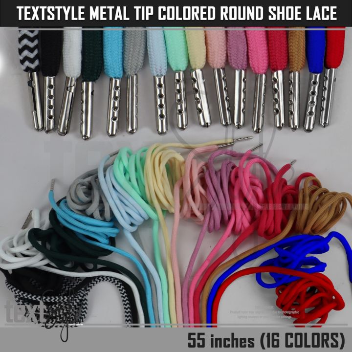 Textstyle Metal Tip Colored Round Shoelace (16 Colors) per Pair | Lazada