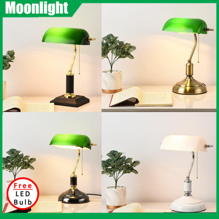 MOONLIGHT- 【Fast Delivery】Retro Industrial Classical E27 Banker Table ...