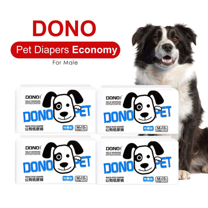 Dono Pet Diaper Budget Friendly Economy MALE Dog Disposable Wraps ...