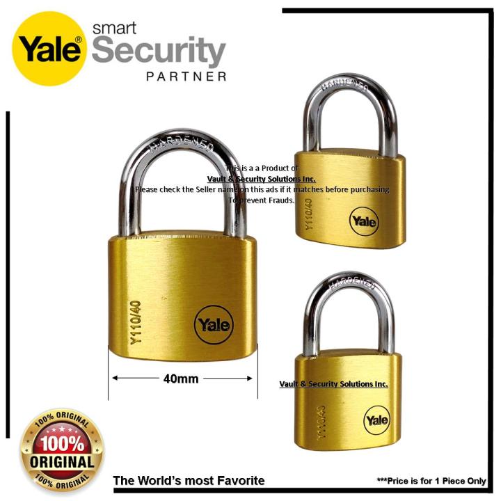 Yale Padlock Brass Padlock Y110 40mm Outdoor Padlock Outside Padlock ...