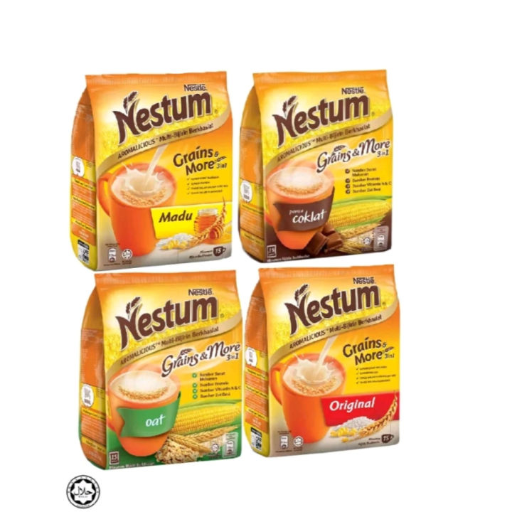 Nestle Nestum Grains Original Chocolate/ 3 In 1 Honey Purple Sweet ...