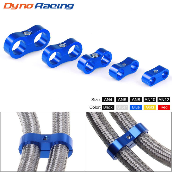 AN4 AN6 AN8 AN10 AN12 Braided Rubber Oil Fuel Water Hose Clamp Aluminum ...