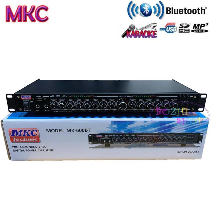 MKC ปรีแอมป์คาราโอเกะบลูทูธรุ่นใหม่ รุ่น MK-600BT แต่งเสียงเพลง/ไมค์ ฟรีสายสัญญาณ | Lazada.co.th