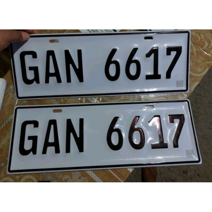 TEMPORARY CAR PLATE NUMBER GALVANIZE METAL EMBOSSED | Lazada PH